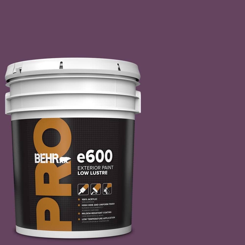 BEHR PRO 5 gal. #BIC-36 Grape Fizz Low Luster Exterior Paint PR62305 ...
