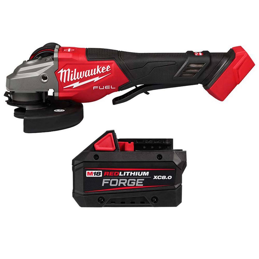 Milwaukee M18 FUEL 18-Volt Lith-Ion Brushless Cordless 4-1/2 in./6 in. Grinder with M18 ...