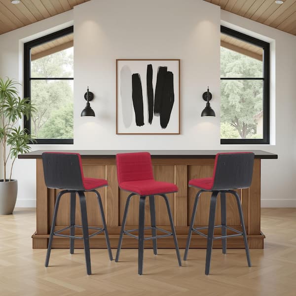 Armen Living Bar Stool Red