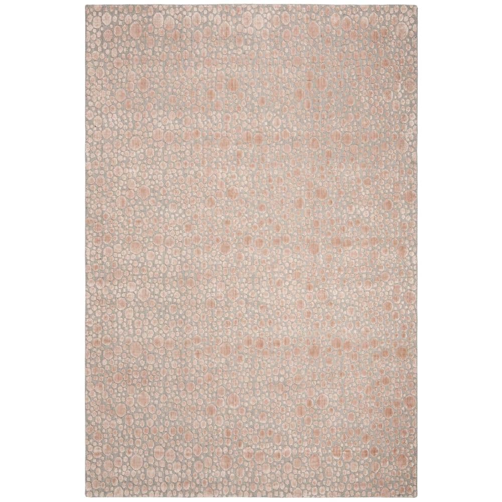 SAFAVIEH Mirage 6 ft. x 9 ft. Beige/Silver Abstract Spotted Area Rug ...