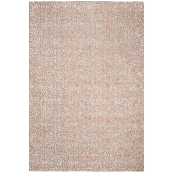 SAFAVIEH Mirage 6 ft. x 9 ft. Beige/Silver Abstract Spotted Area Rug ...