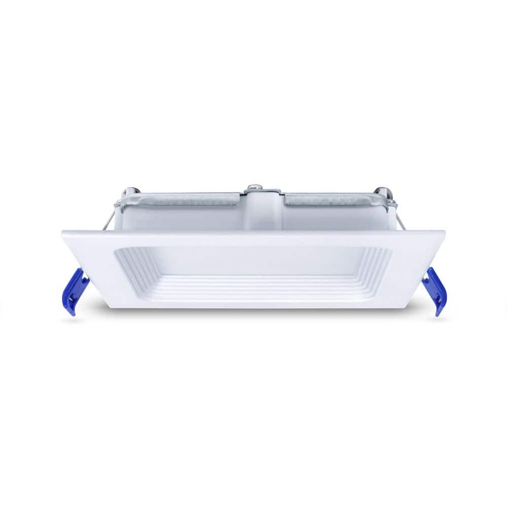 Leviton 4 in. Square Baffle Slim Integrated LED Recessed Downlight, 820 ...