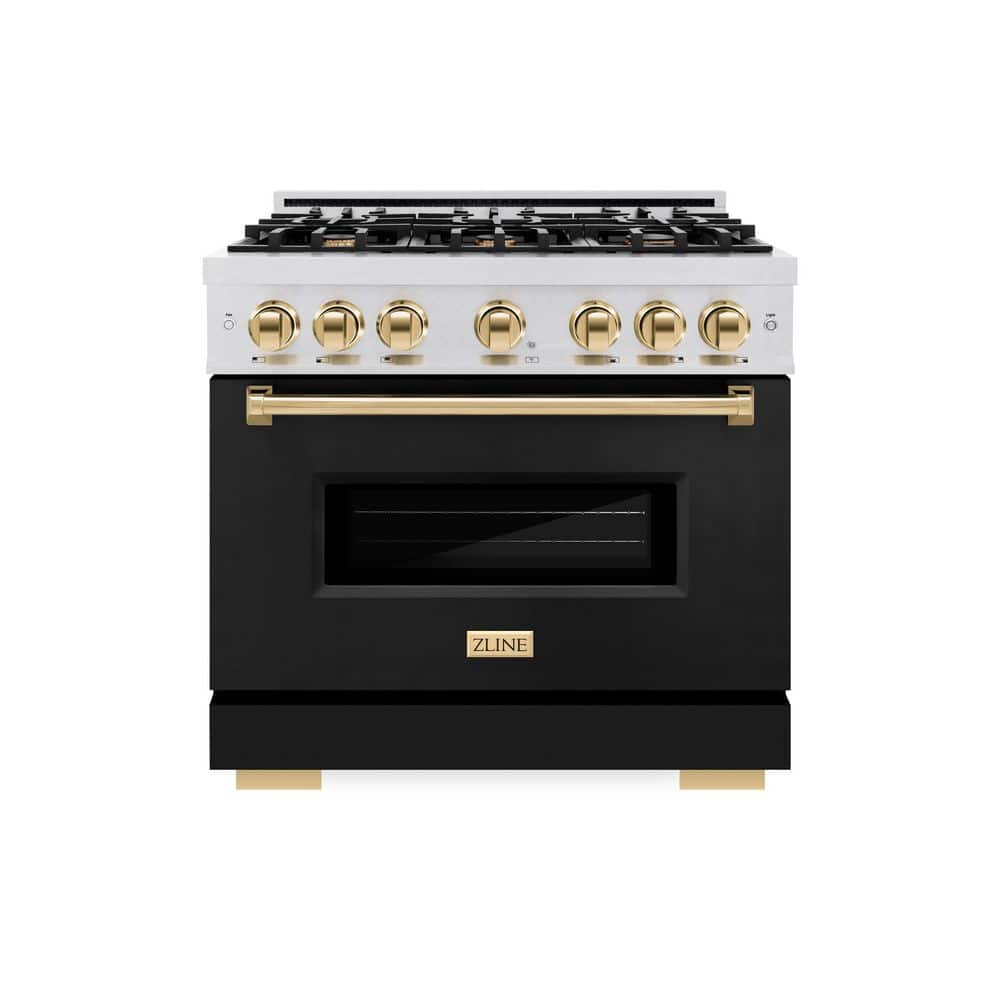 ZLINE Kitchen and Bath Autograph 36 in. Classic Gas Range with 6 ...
