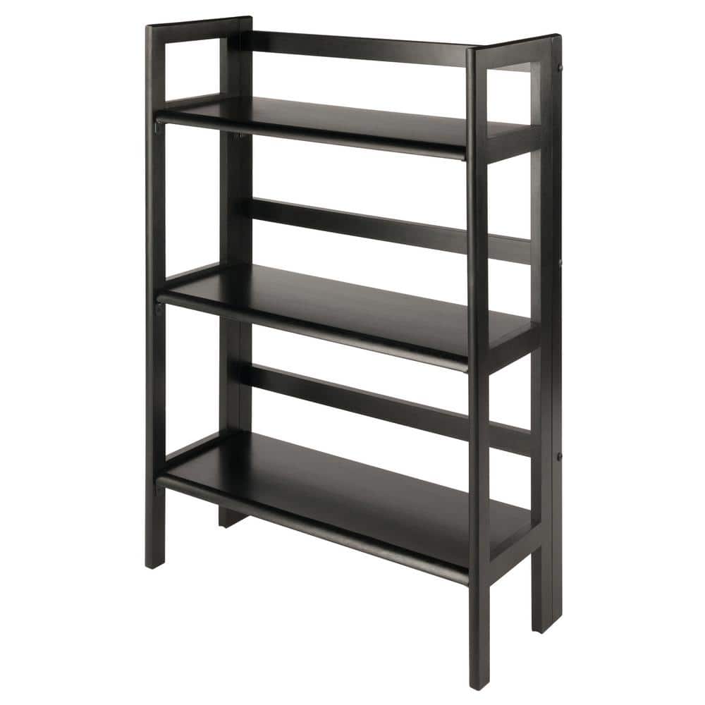 WINSOME WOOD Terry 3-Tier Foldable Shelf, Stackable, Black 20896 - The ...