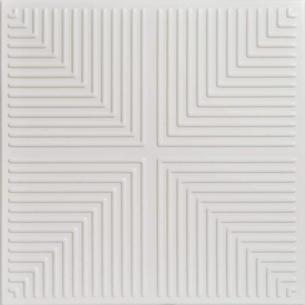 A La Maison Ceilings Pyramid Illusion 1.6 ft. x 1.6 ft. Glue Up Foam ...