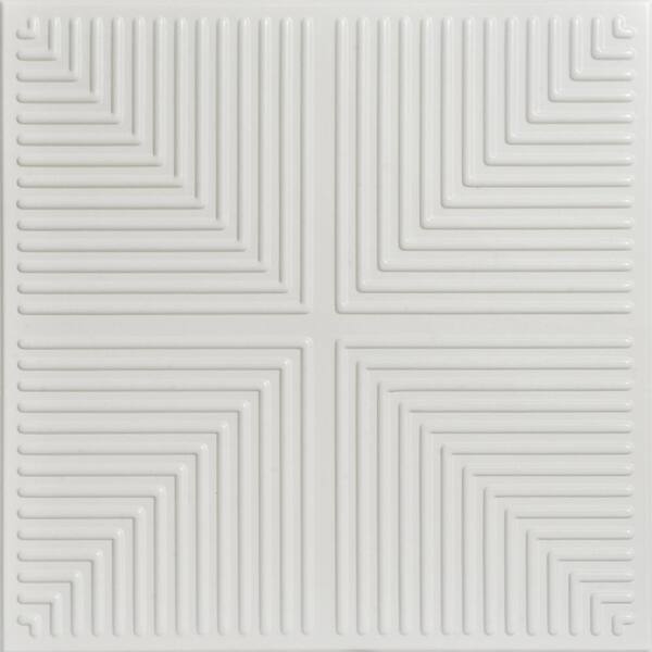 A La Maison Ceilings Pyramid Illusion 1.6 ft. x 1.6 ft. Glue Up Foam ...