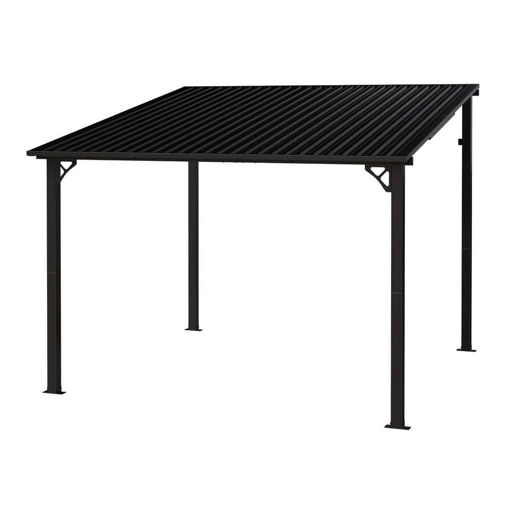 Reviews for VIWAT 10 ft. x 10 ft. Wall-Mounted Hardtop Pergola, Heavy ...