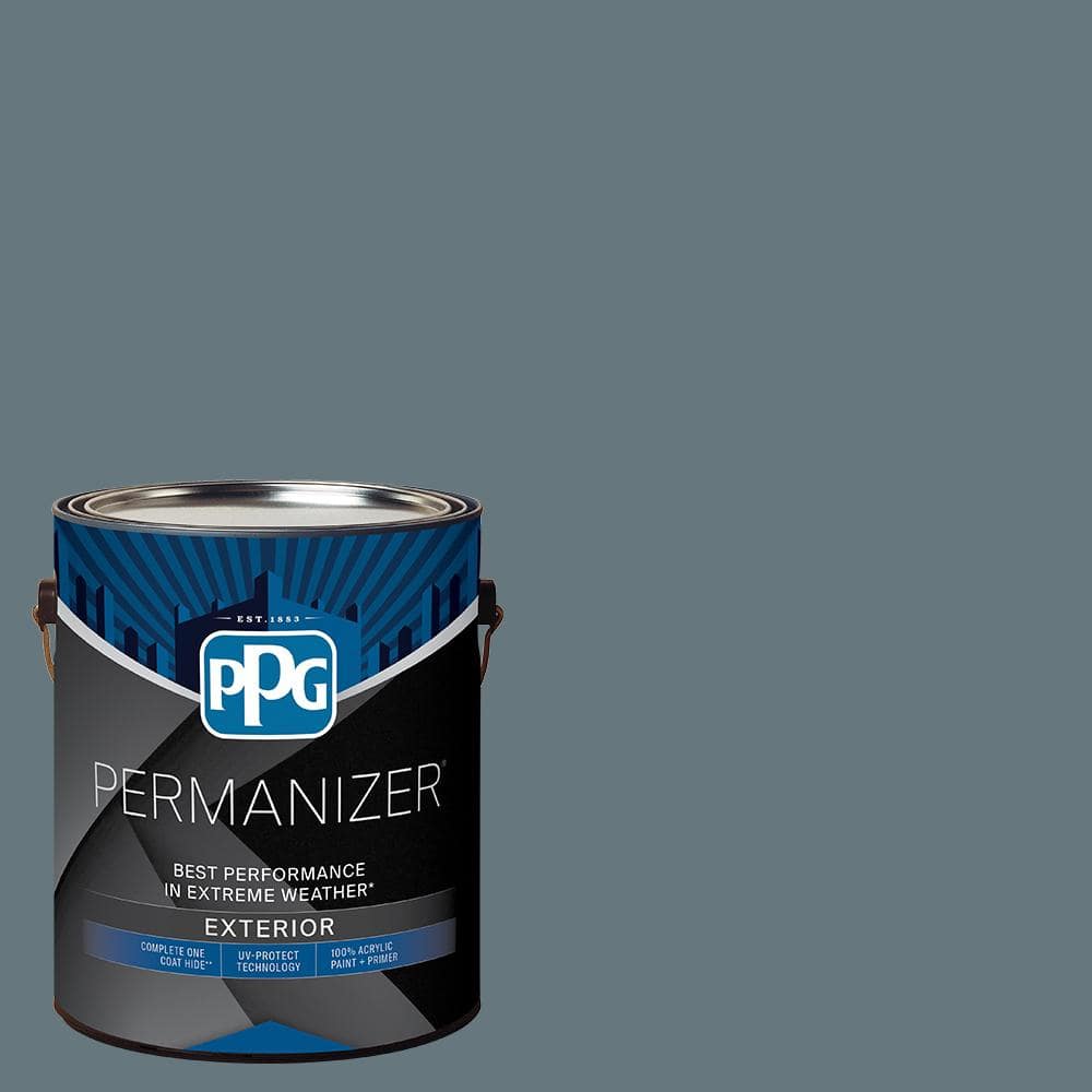 PERMANIZER 1 gal. PPG1037-5 Night Rendezvous Flat Exterior Paint ...