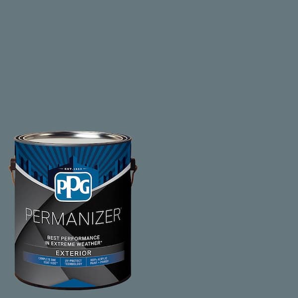 PERMANIZER 1 gal. PPG1037-5 Night Rendezvous Flat Exterior Paint ...