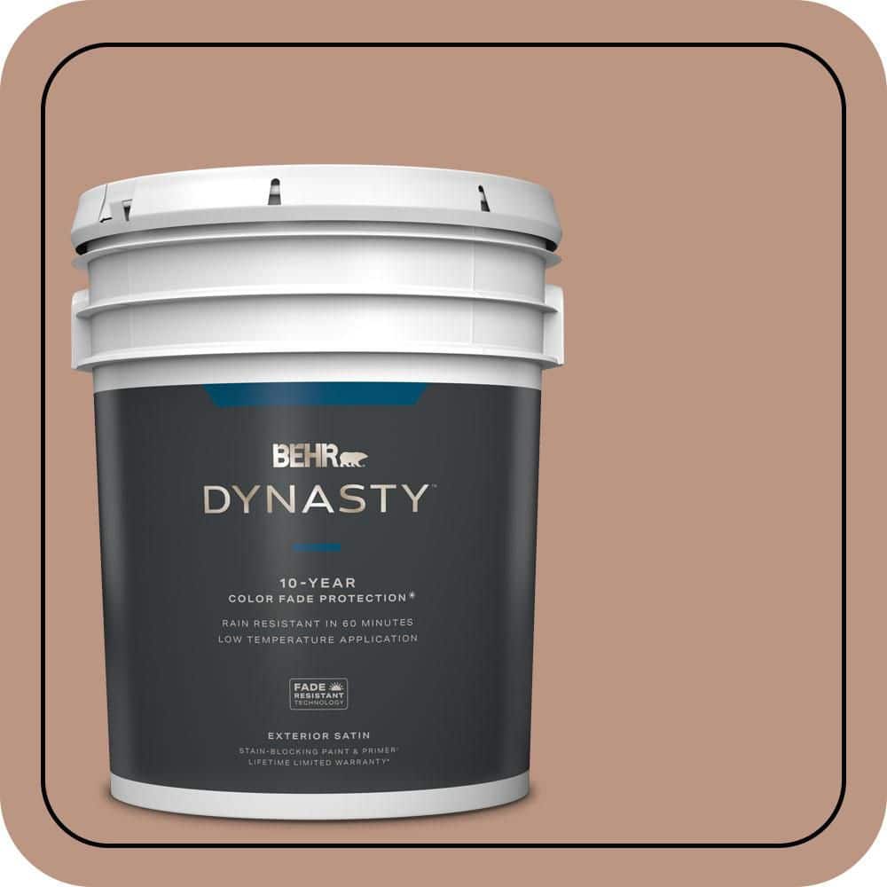 BEHR DYNASTY 5 gal. #S190-4 Spiced Brandy Satin Enamel Exterior Stain ...