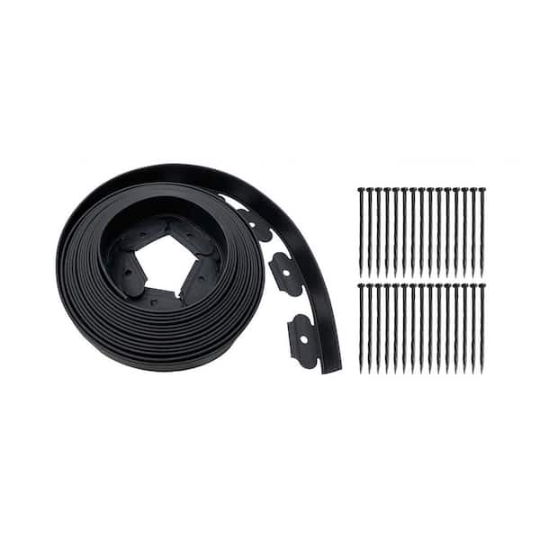 Justincity 393.6L x 4H x 1 in. ft. Rubber Flexible No Dig Garden Lawn ...