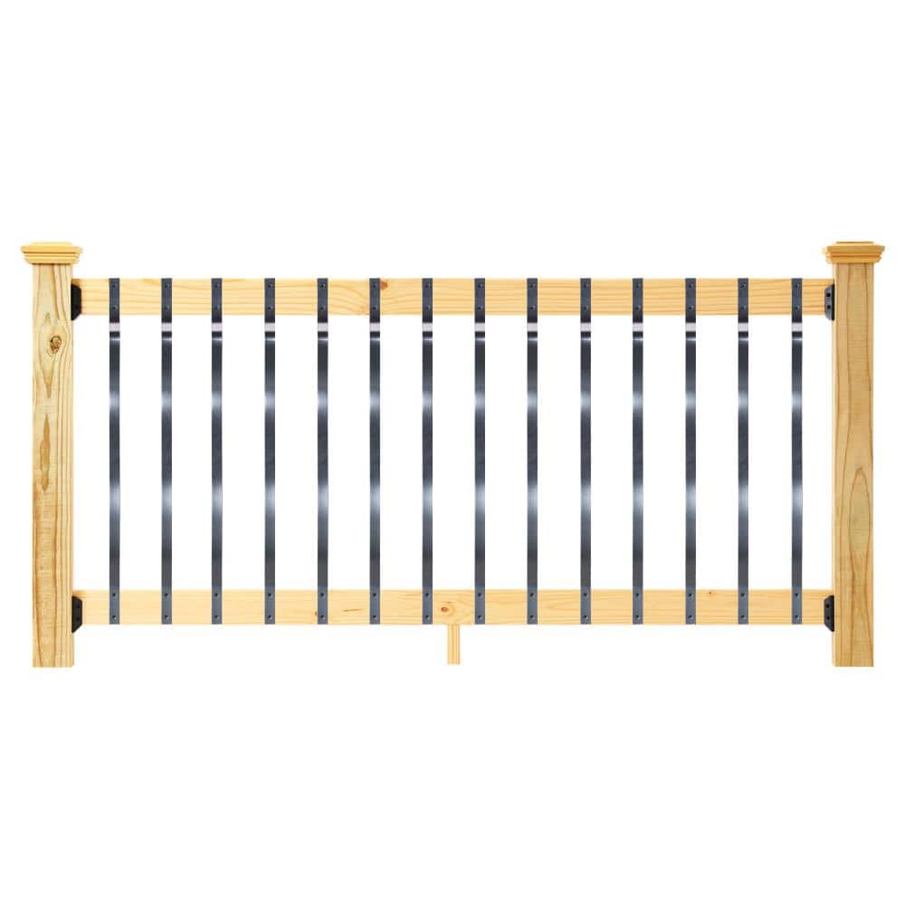 ProWood 6 ft. Southern Yellow Pine Rail Kit with Aluminum Contour ...