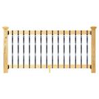 ProWood 6 ft. Walnut-Tone Southern Yellow Pine Moulded Stair Rail Kit ...