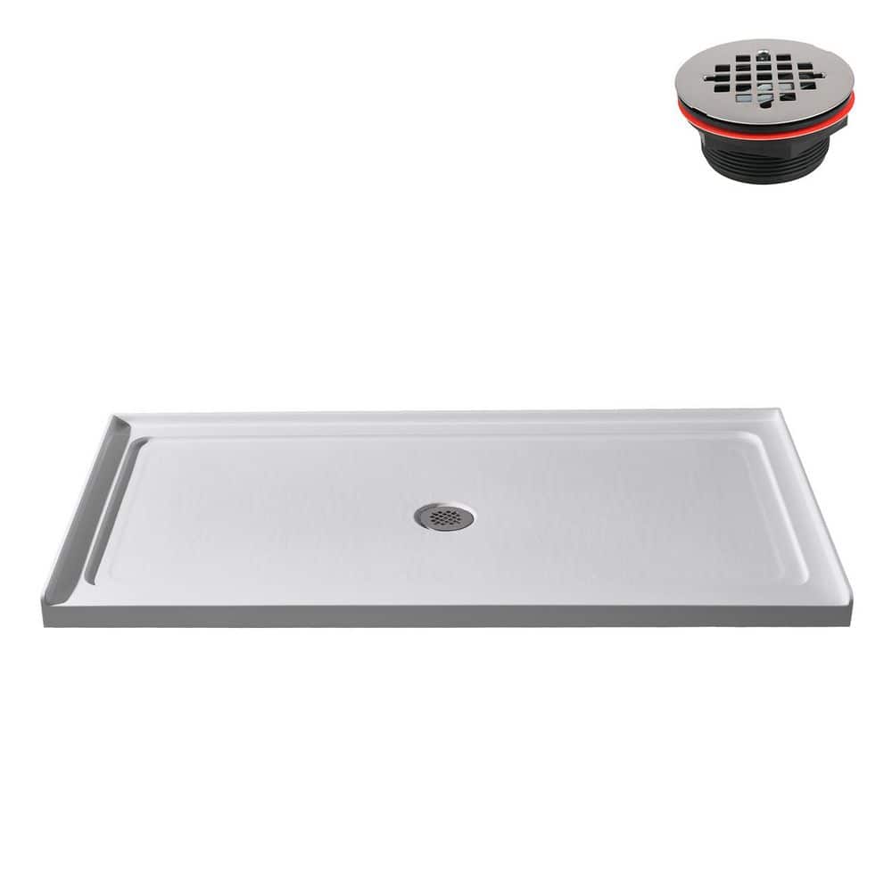 Streamline GB-625-504 60 in. x 32 in. Alcove Acrylic Shower Pan Base in ...