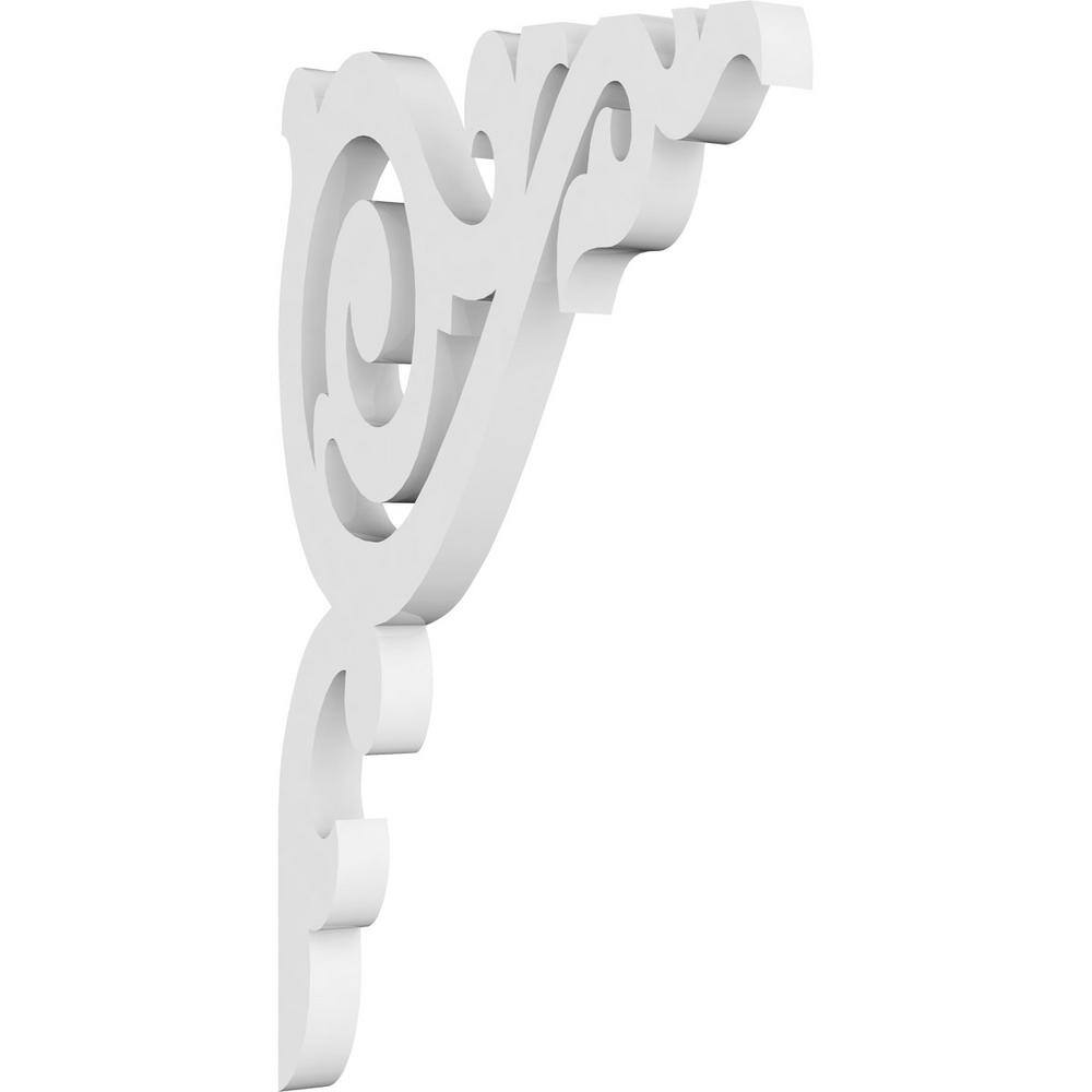 Ekena Millwork 5/8 in. W x 9 in. H x 5.5 in. D PVC Baile Bracket ...