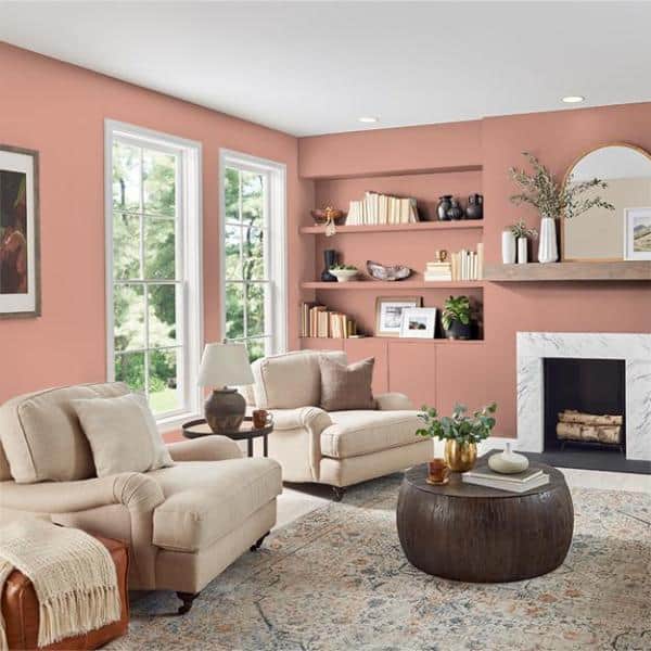 Peach Color Paint Living Room