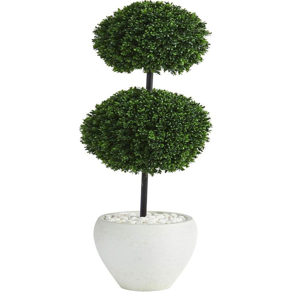 HOME IMPORTS EMPORIUM 4 ft. Artificial Boxwood Double Ball Topiary Tree ...