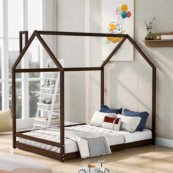 Full size floor bed frame store
