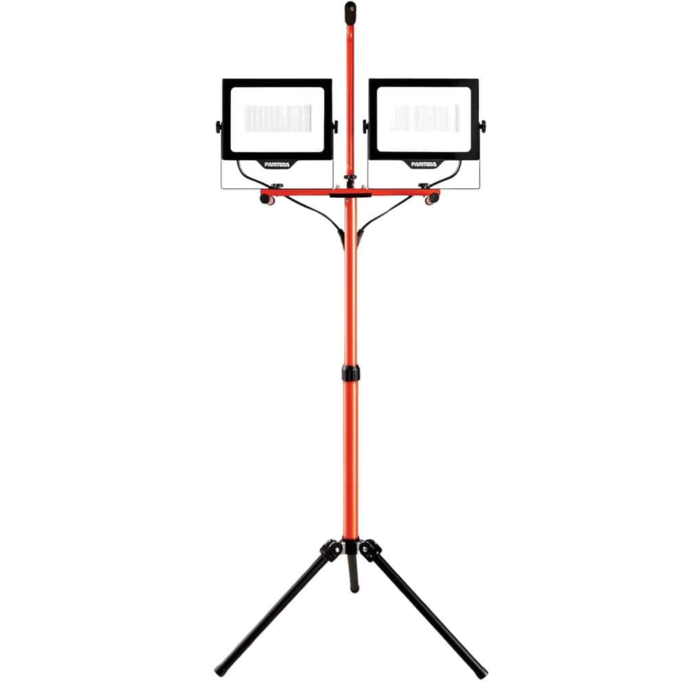 Lukyamzn 120V 20000 Lumens LED 200W Dual Head Work Light, Waterproof ...