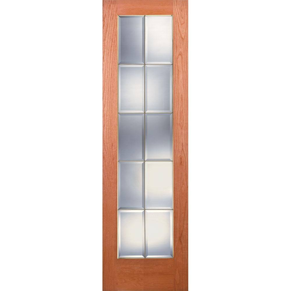 Feather River Doors 24 in. x 80 in. 10 Lite Unfinished Cherry Clear ...