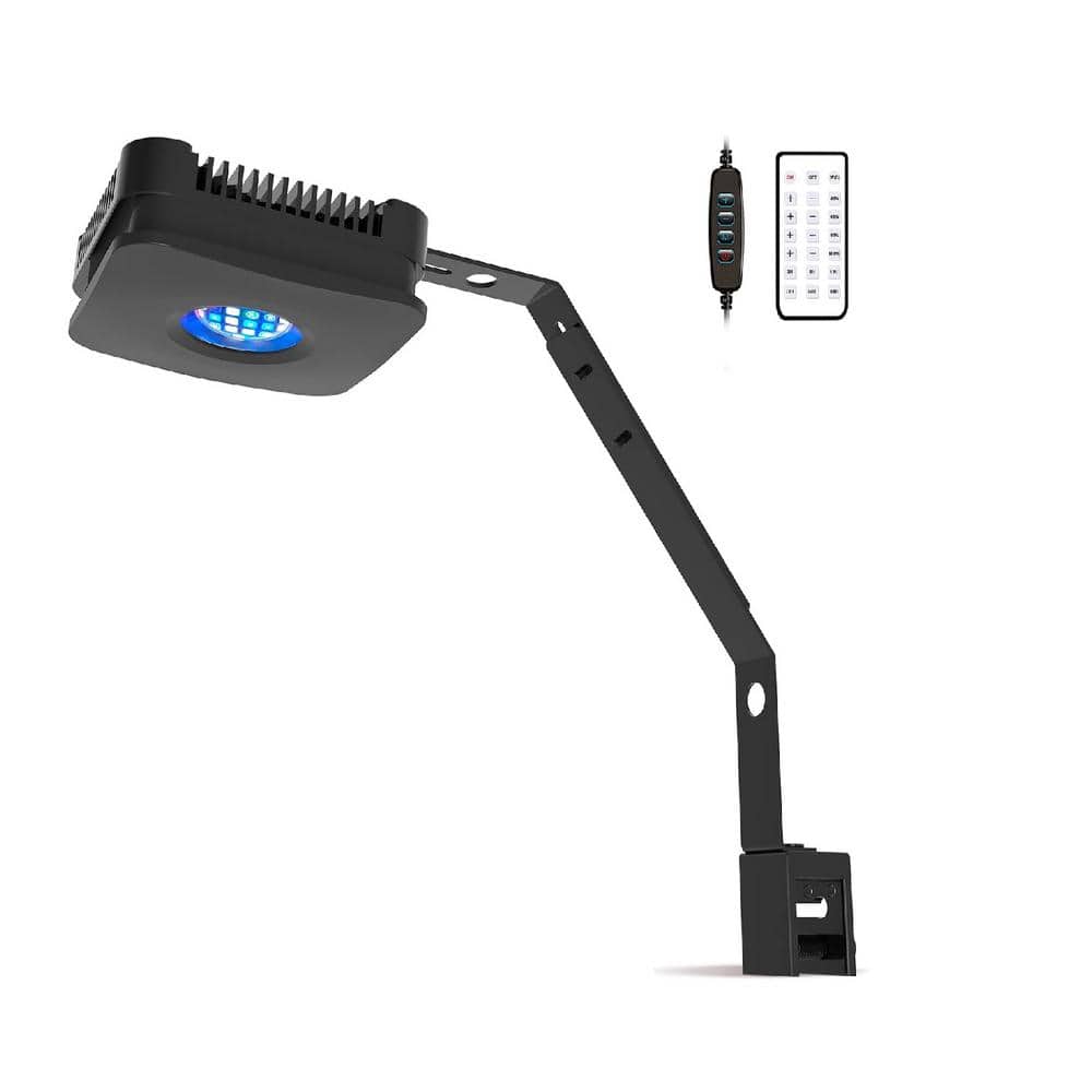 EKIEUDL Black Full Spectrum Fish Tank Clip-On LED Aquarium Light 30 ...