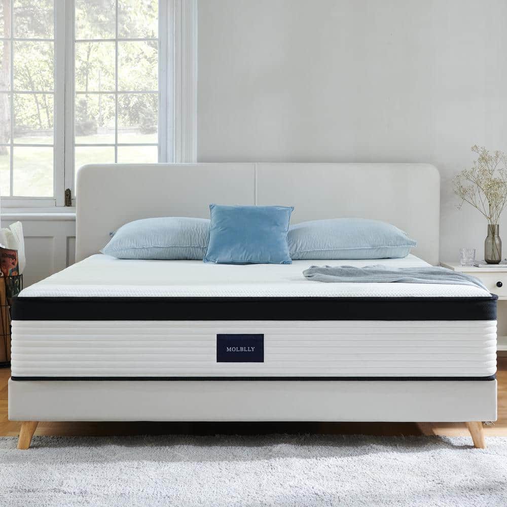 PICCHESS 14 in. Medium Euro Top Hybrid King Hybrid Mattress with ...
