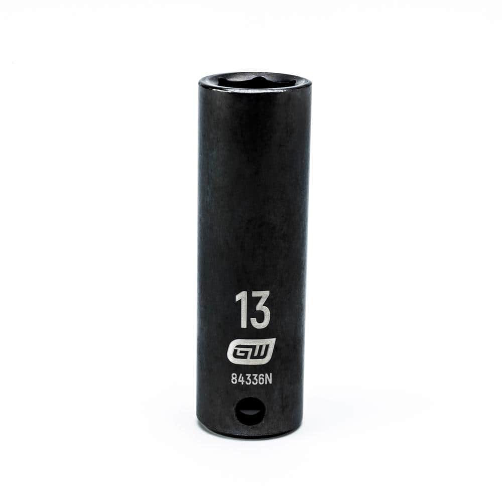GEARWRENCH 3/8 in. Drive 6 Point Metric Deep Impact Socket 13 mm 84336N ...
