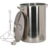 King Kooker 30 qt. Stainless Steel Turkey Pot with Lid Lifting Rack and ...