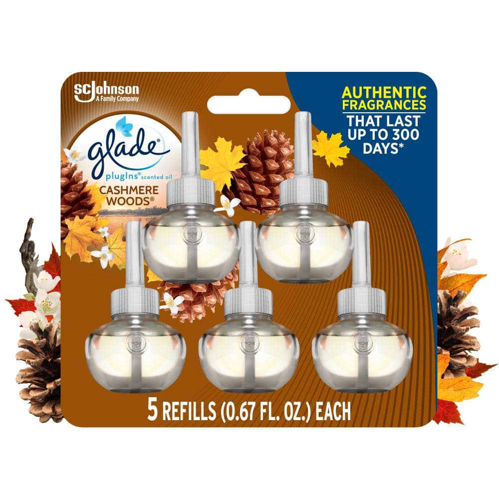 Glade 3.35 fl. oz. Cashmere Woods Scented Oil Plug-In Air Freshener ...
