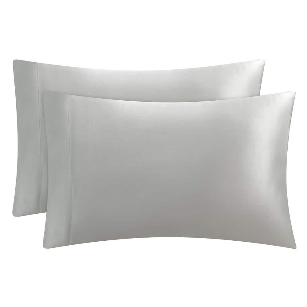 JUICY COUTURE Premium Grey Satin Queen Pillowcases (Set of 2) JYZ020210 ...