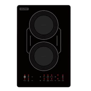 Empava 12 in. Portable Dual Heating Element 1800-Watt Countertop ...
