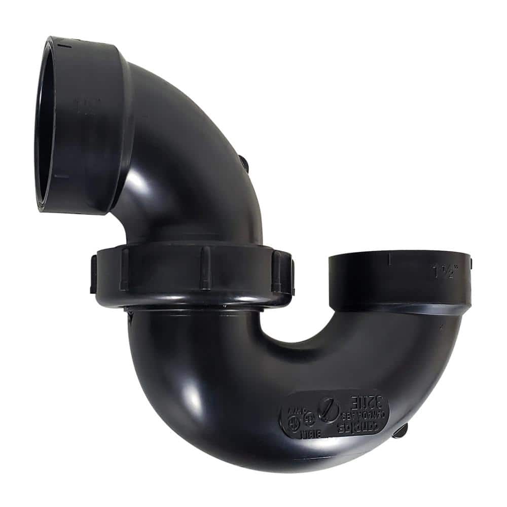 ICON ABS Fitting - P-Trap with Union, 1.5 in. 14850 - The Home Depot