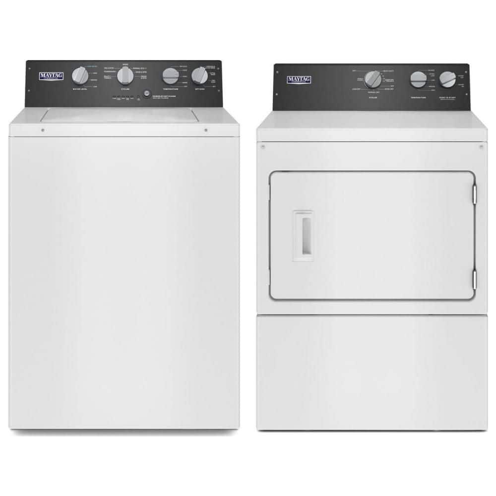 Maytag 3.5 cu.ft. Top Load Washer with Agitator and 7.4 cu.ft. Dryer ...