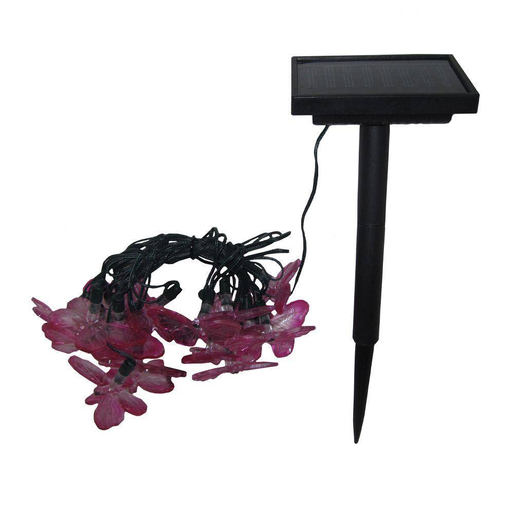 Smart Solar 20-LED Multi-Color Butterfly Solar Integrated LED String ...