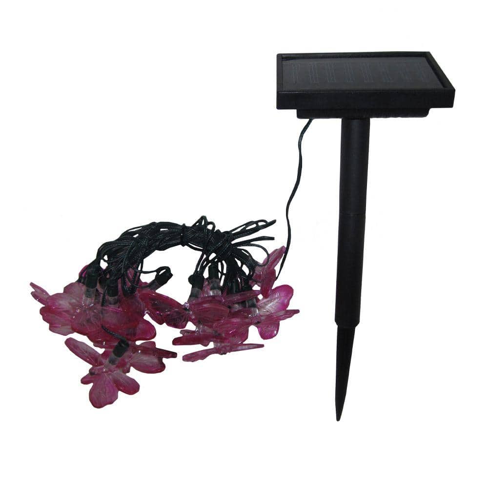 Smart Solar 20-LED Multi-Color Butterfly Solar Integrated LED String ...