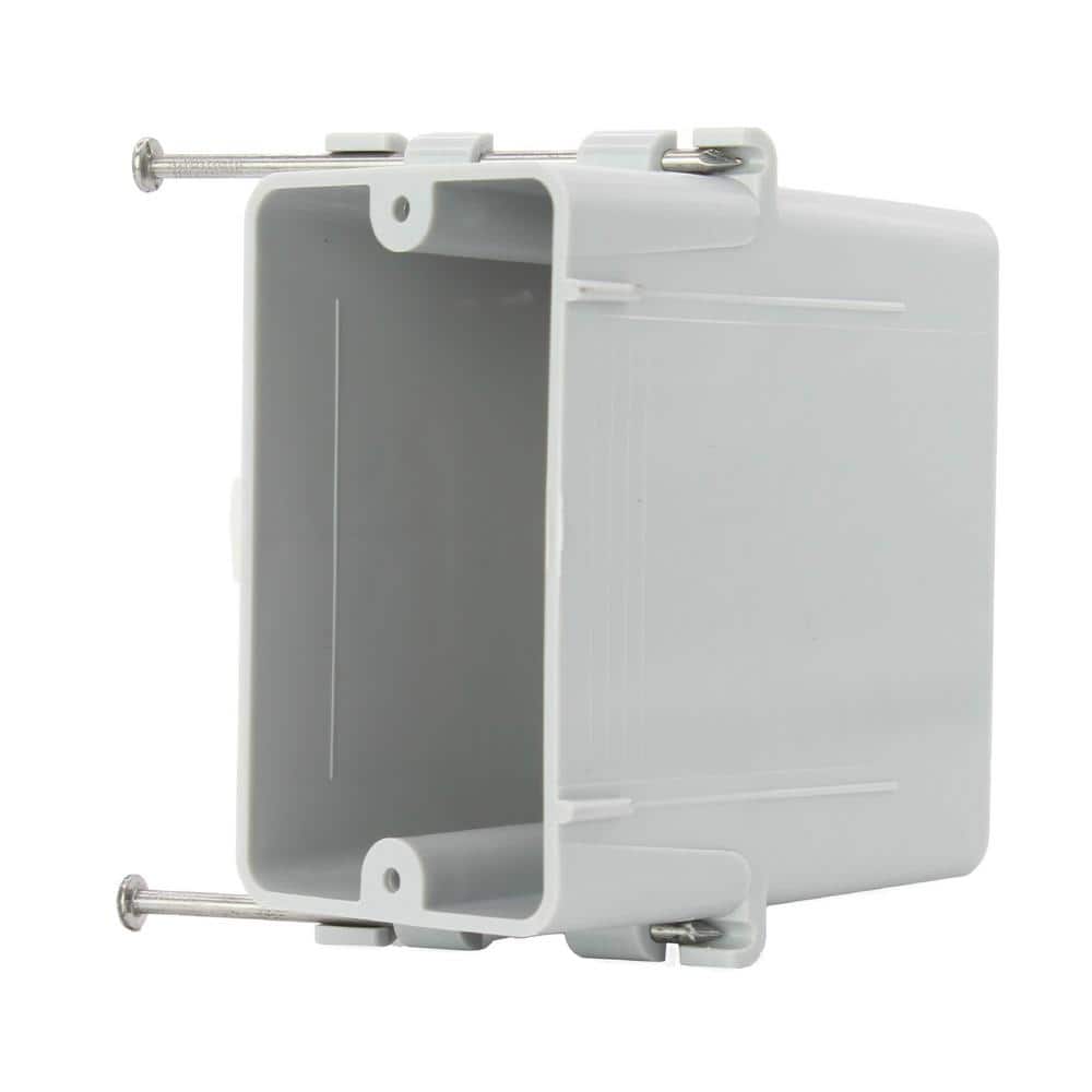 Cantex New Work 1-Gang 23 cu. in. Nail-on Electrical Outlet Box and ...
