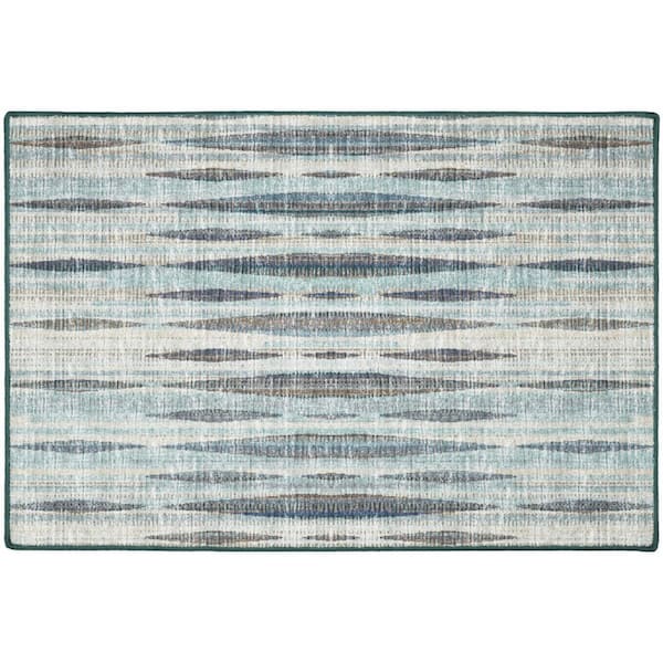 HomeRoots 2 X 3 Blue Ombre Runner Rug 2000491762 - The Home Depot