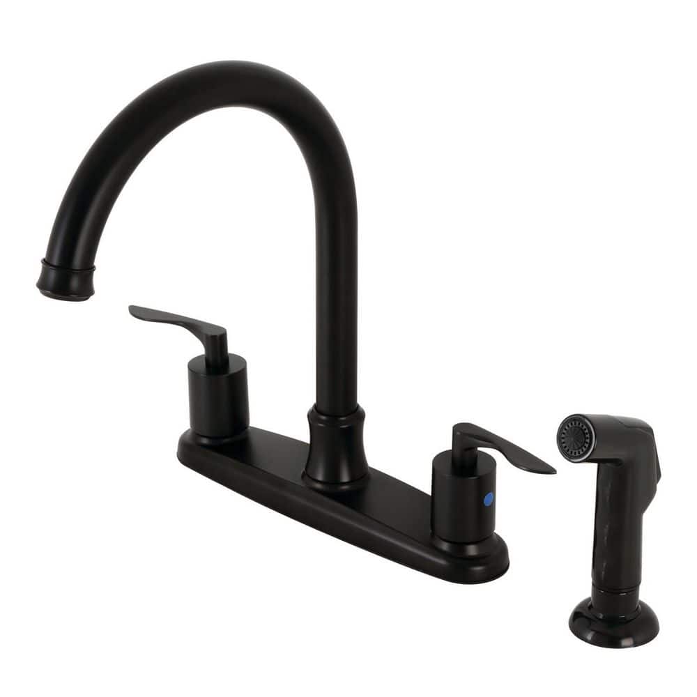 Kingston Brass Serena 2 Handle Deck Mount Centerset Kitchen Faucets