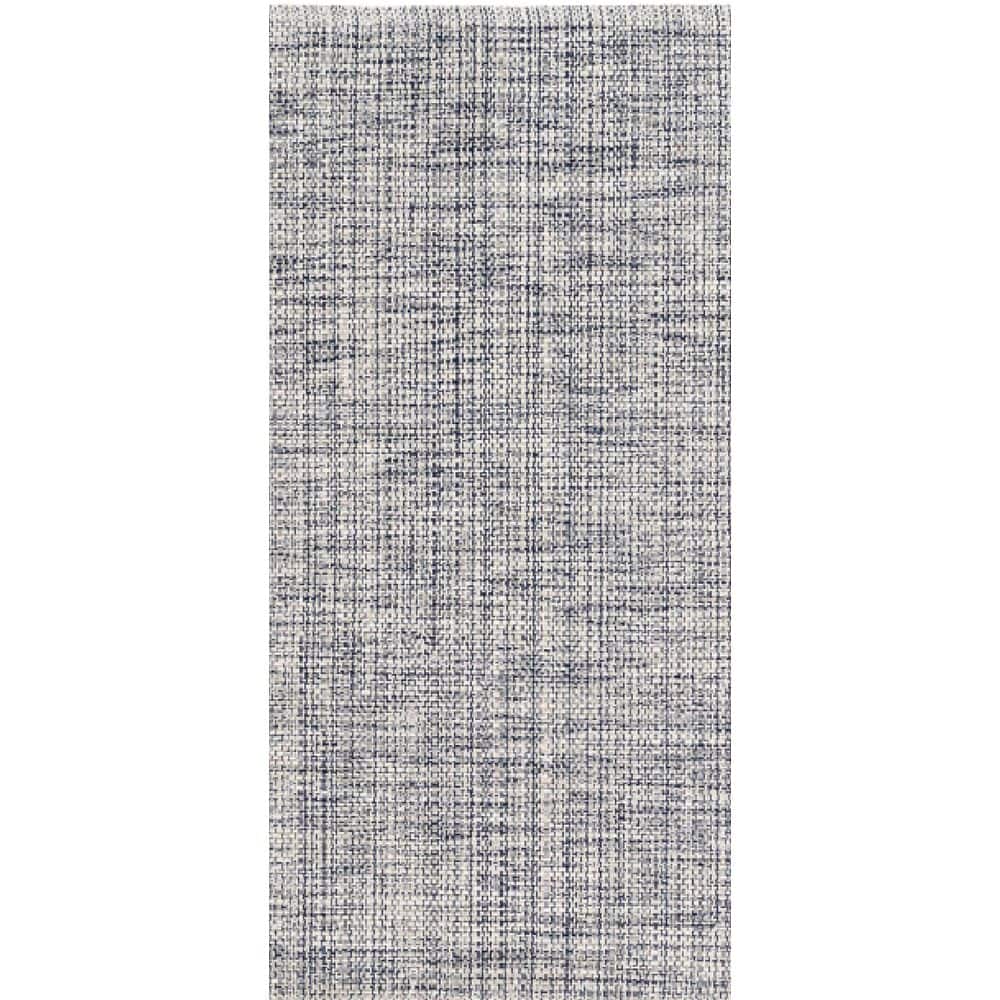 DASH & ALBERT 3 ft. x 8 ft. Indigo Marled Handwoven Cotton Indoor ...