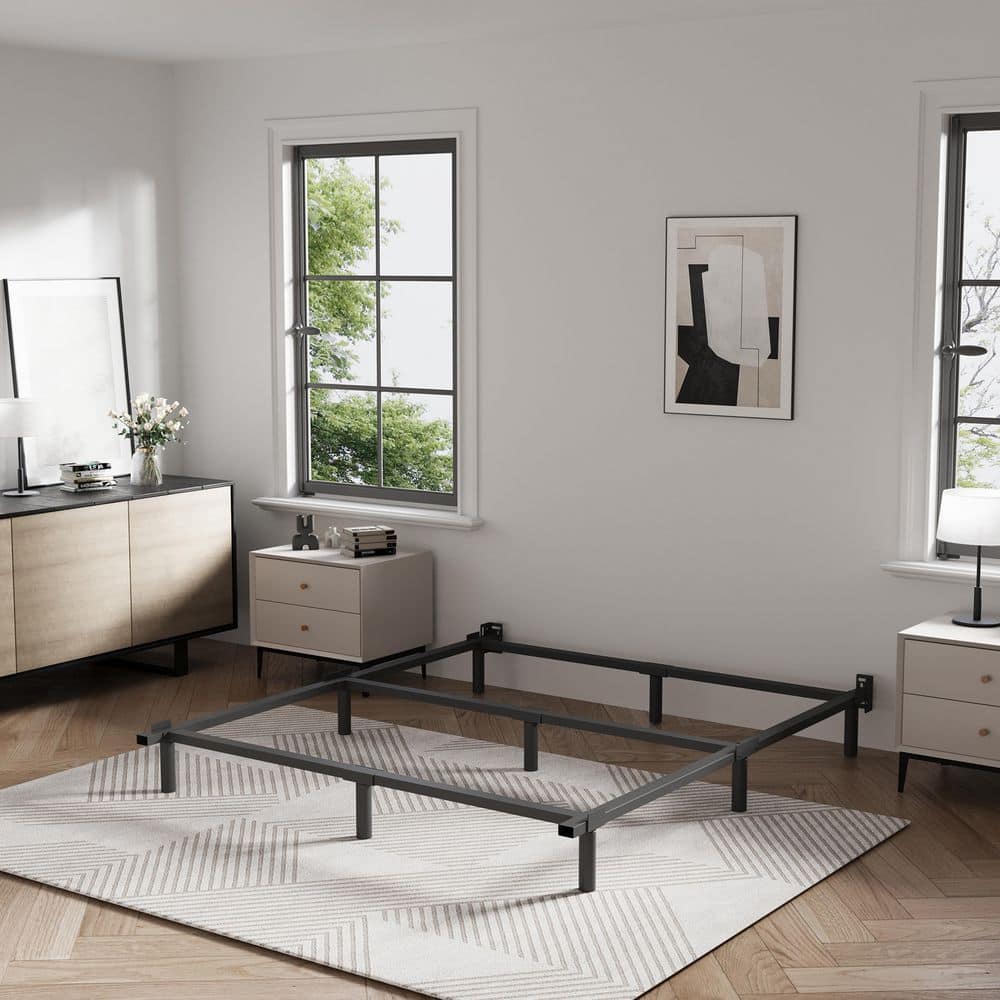 HOMZENE 7 in. King Box Spring Support Frame with Heavy Duty Iron THD ...