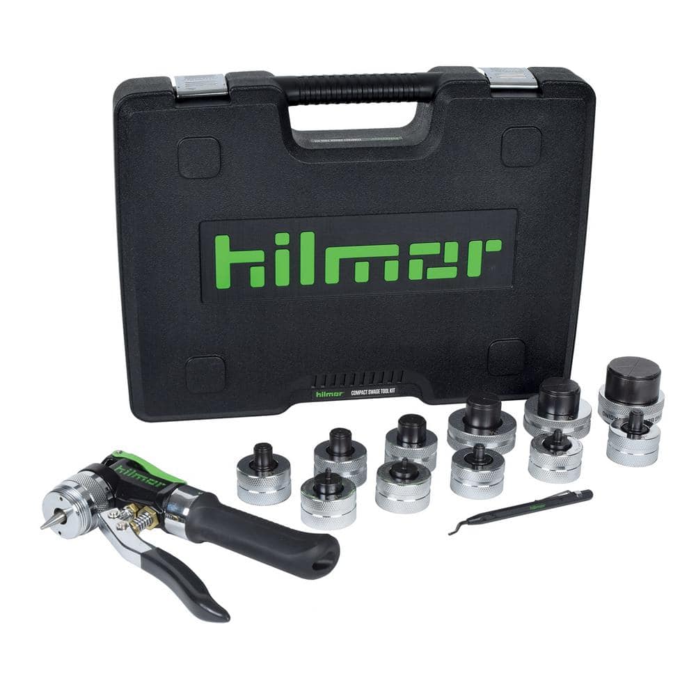 HILMOR 1/4 in. to 2-1/8 in. Compact Swage Kit with Storage Case 1964041 ...