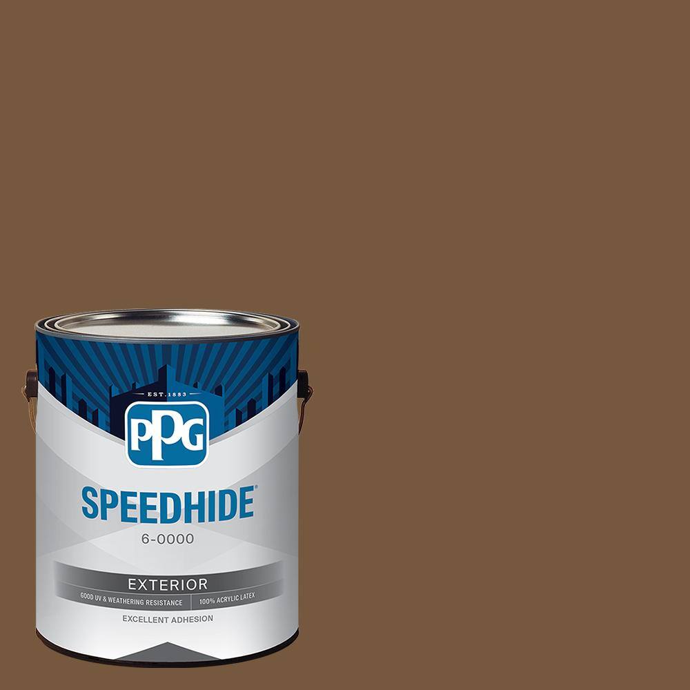 SPEEDHIDE 1 gal. PPG1084-7 Maple Syrup Flat Exterior Paint PPG1084-7SX ...