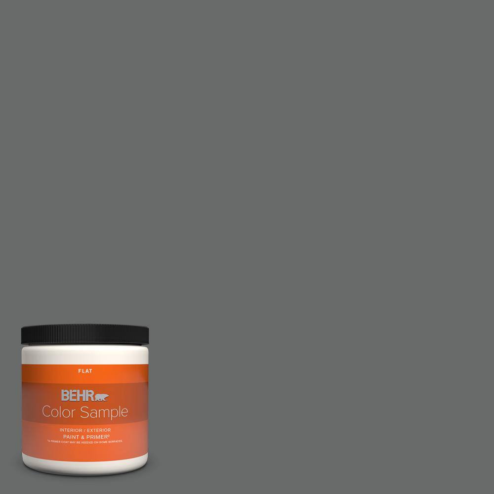 BEHR PREMIUM PLUS 8 oz. #PPU26-02 Imperial Gray Flat Interior/Exterior ...