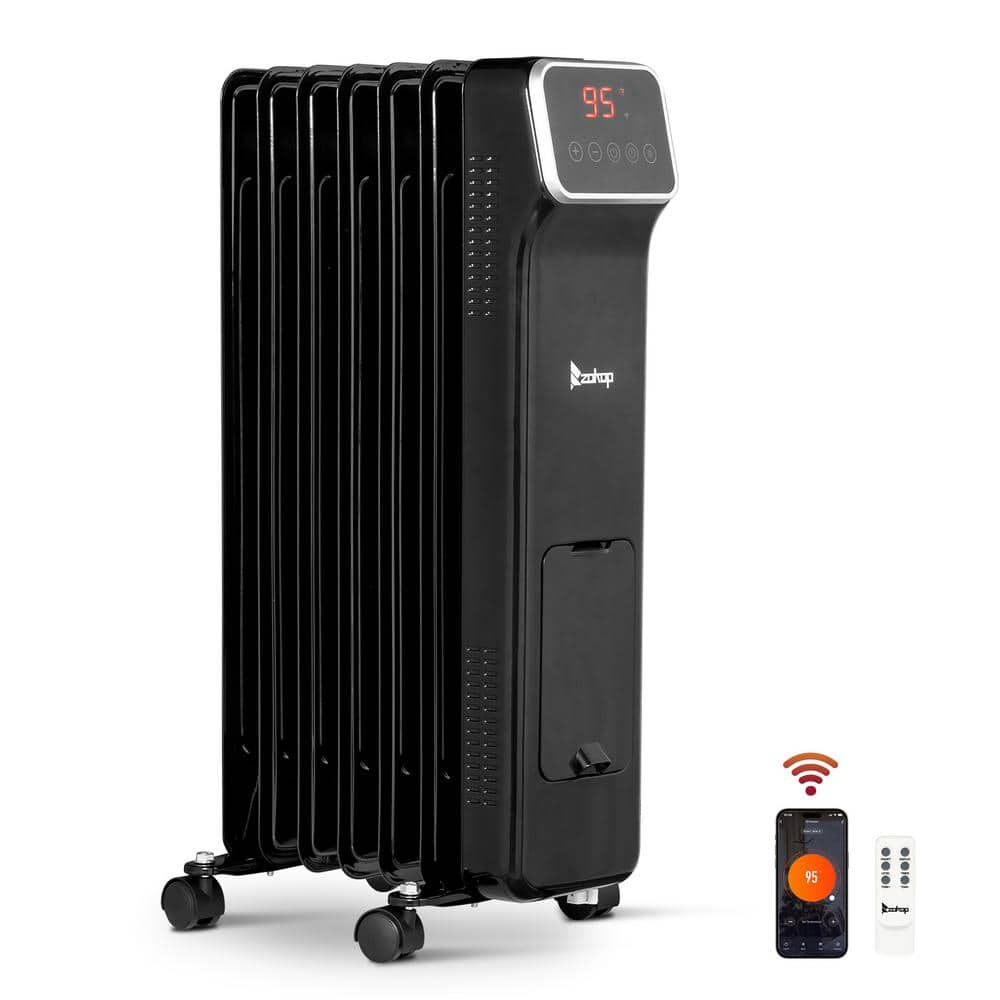 Karl home 1500-Watt Electric Oil-Filled Radiator Space Heater with WiFi ...