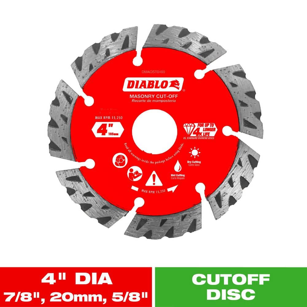 DIABLO 14 in. Diamond Segmented Cut-Off Discs for Masonry DMADS1400 ...