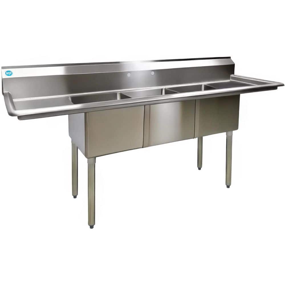 Elite Kitchen Supply 75 in. Freestanding Stainless Steel Commercial NSF ...