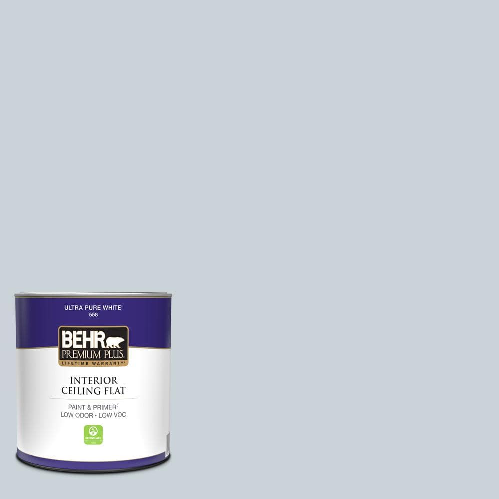 BEHR PREMIUM PLUS 1 qt. #N480-1 Light Drizzle Ceiling Flat Interior ...