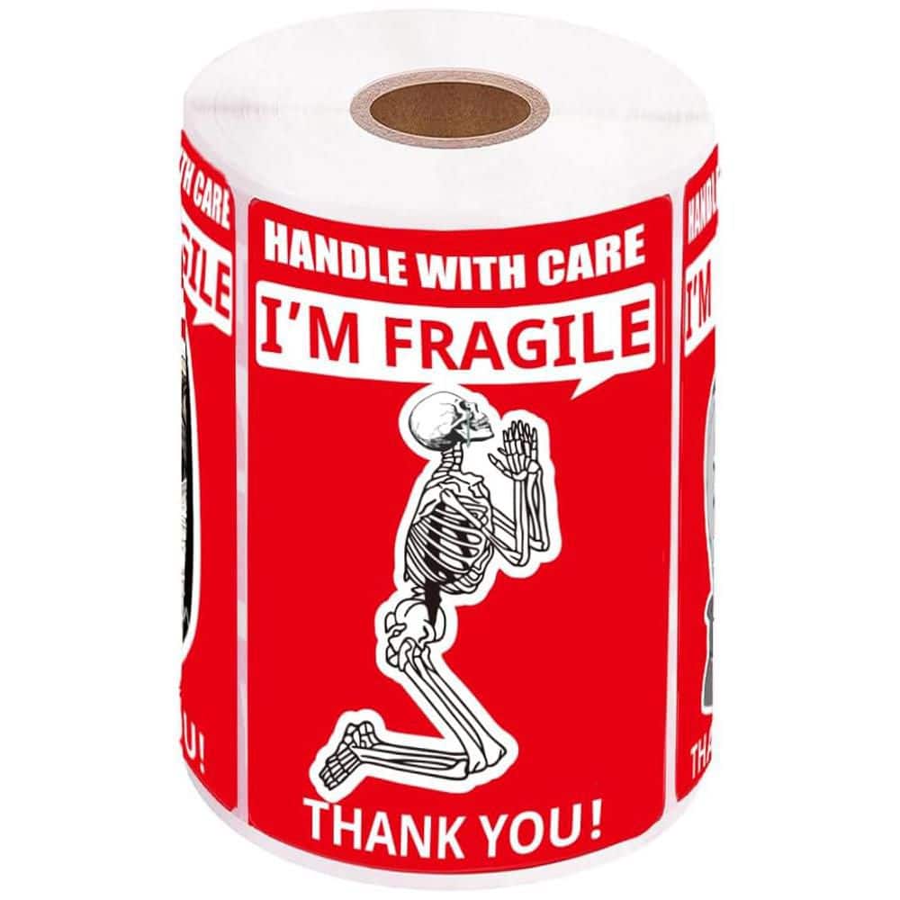 Funny Fragile Stickers with 4 Humorous Designs for Shipping and Moving ...