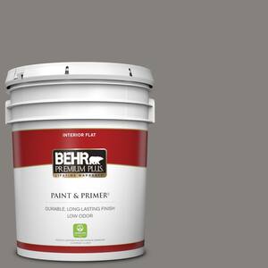 5 gal. #BNC-25 Gray Pepper Flat Low Odor Interior Paint & Primer