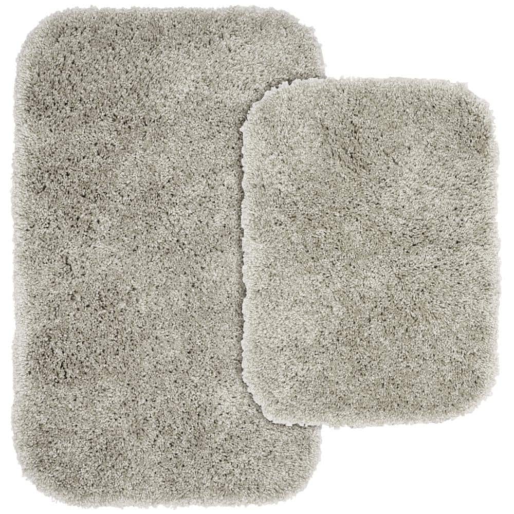 Garland Rug Serendipity Taupe 21 in. x 34 in. Washable Bathroom 2-Piece ...